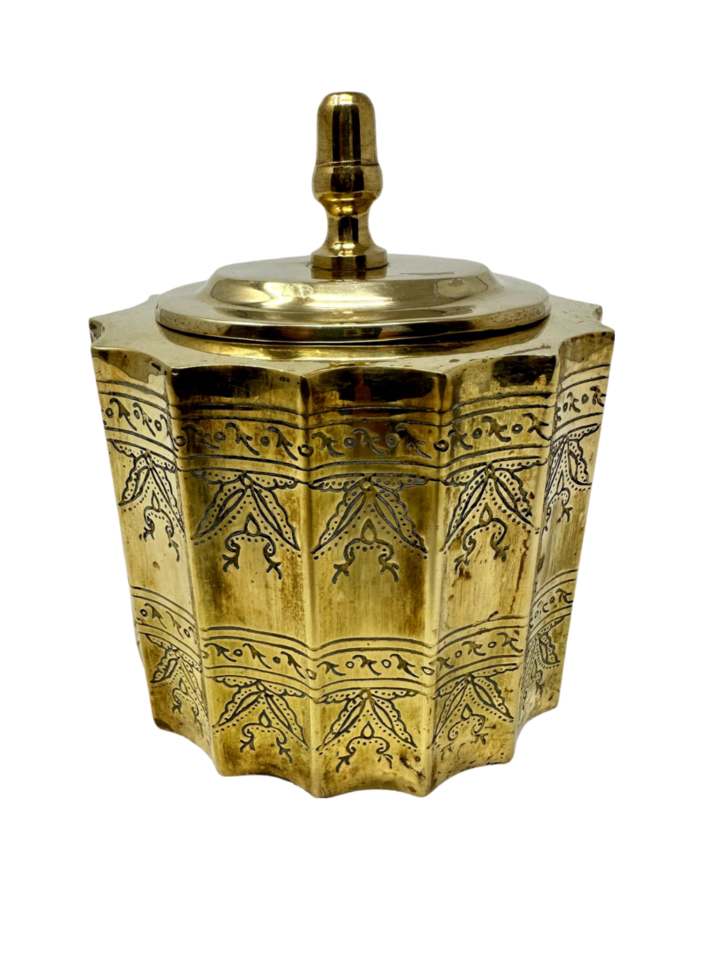 Brass Oval Fluted Box with etching w/ candle – Brooke Drake Design