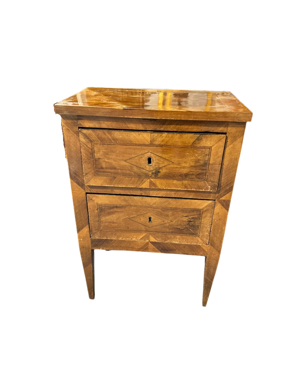 Pair of Italian Inlayed Chests – Brooke Drake Design